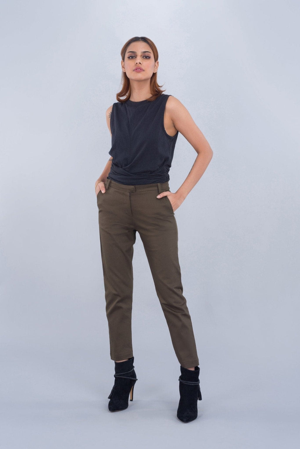 Twisted Front Sleeveless Tee - Deen & Keenu